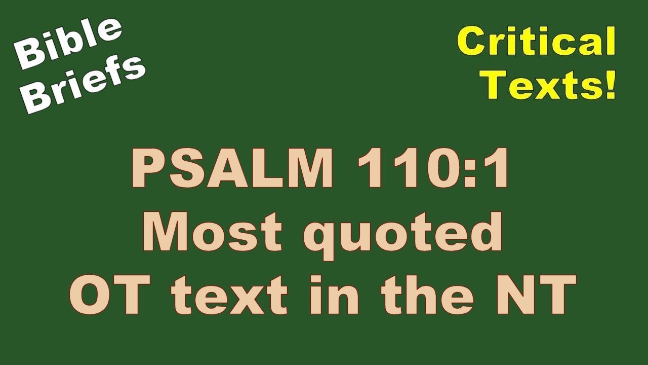 Bible Briefs #8 - Psalm 110:1 - YouTube