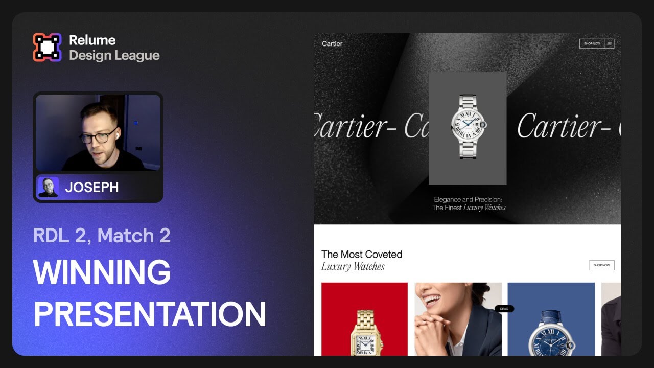 Joseph Berry Presents His Winning Design - RDL 2, Match 2 | Web Design ...