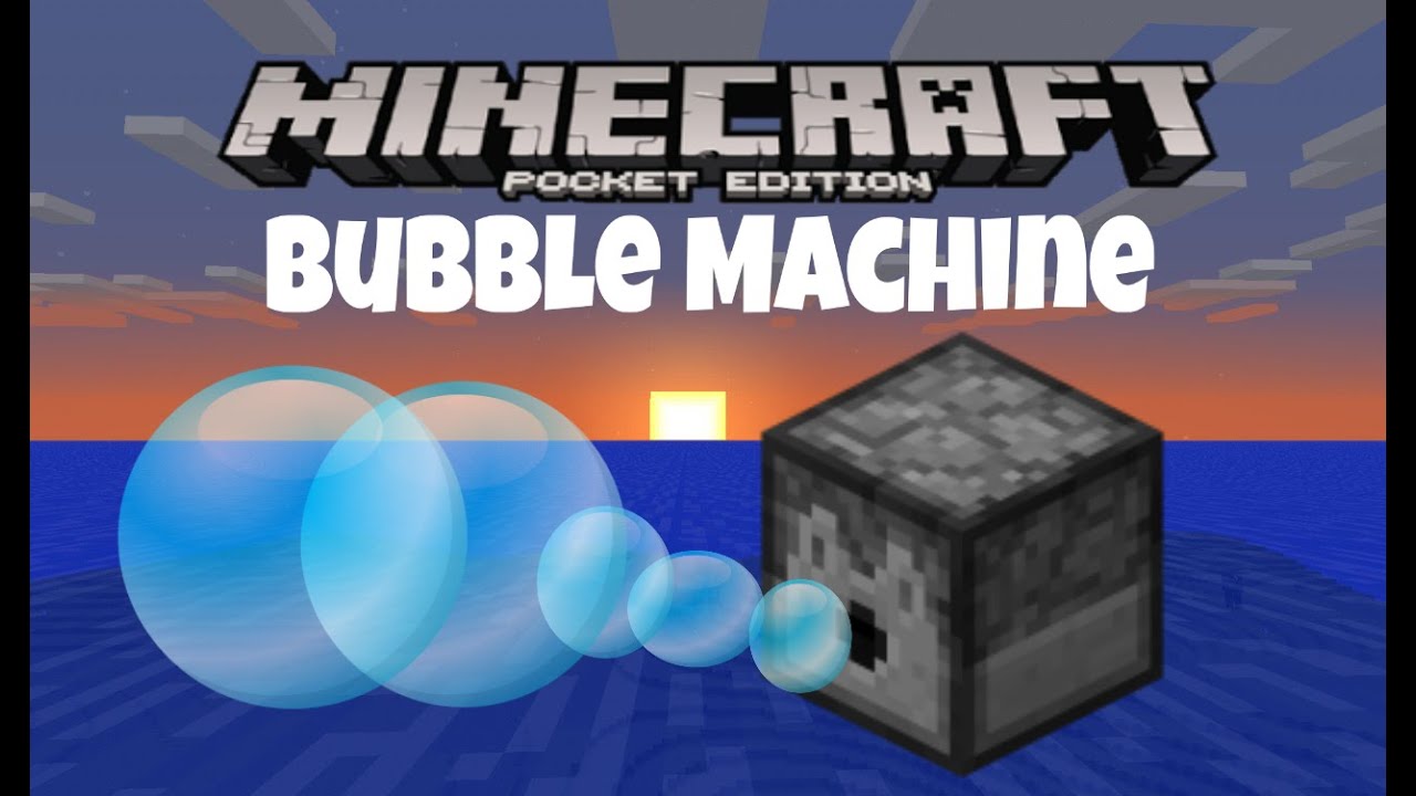 MCPE:How To Make A Bubble Machine! (Easy) - YouTube