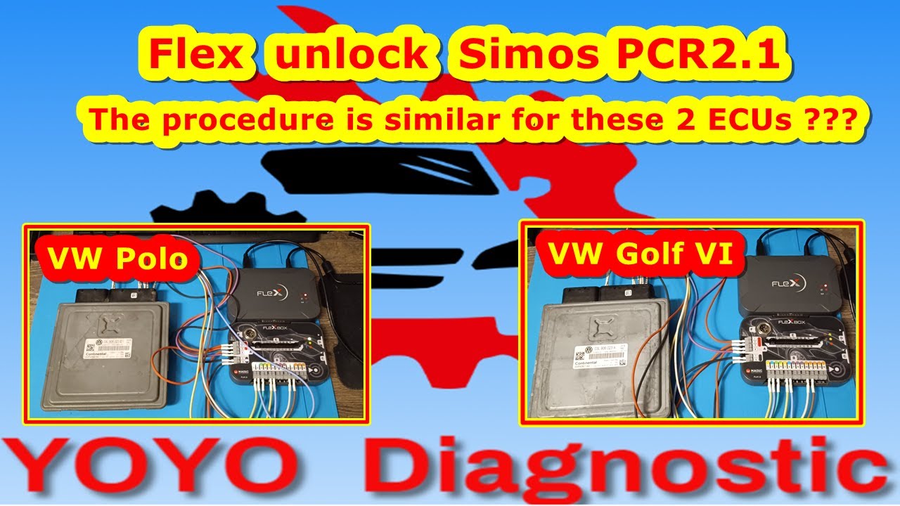 Flex vs Simos PCR2.1 .Unlock VW Golf VI /VW Polo read/write Bench ...