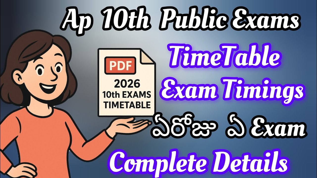 Ap 10th(ssc) Public Examination TimeTable 2026|Ap 10th Exams| - YouTube