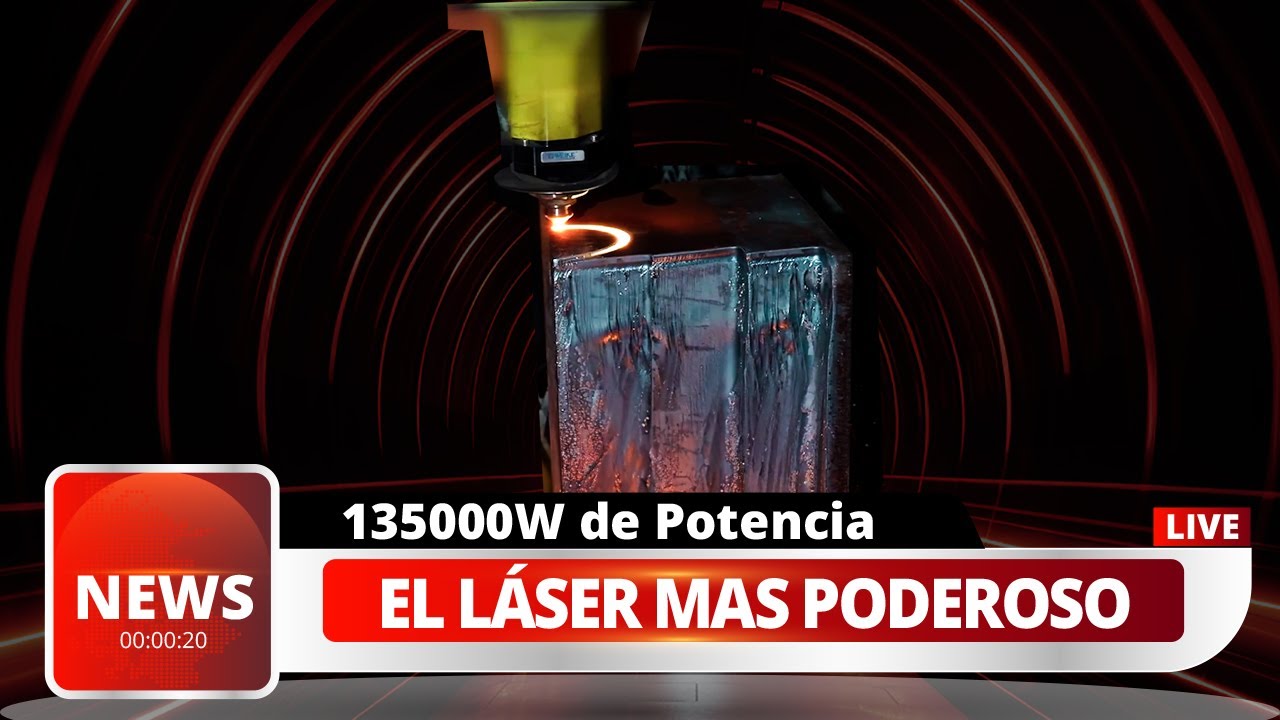 ¡EL LÁSER MÁS POTENTE DEL MUNDO! | 135 000 W láser cutting machine ...