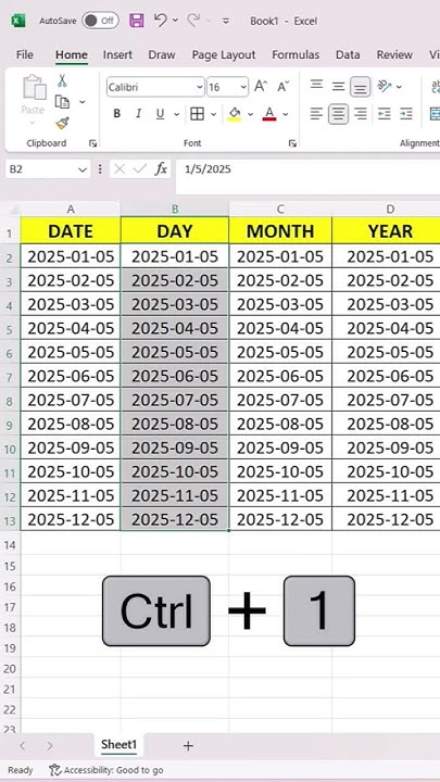 Without Formula Find Day Month Year #excel #exceltips #exceltutorial #exceltricks #shortsvideo ...