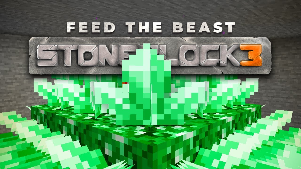 StoneBlock 3 EP18 Balloon + Emerald Cluster Automation - YouTube