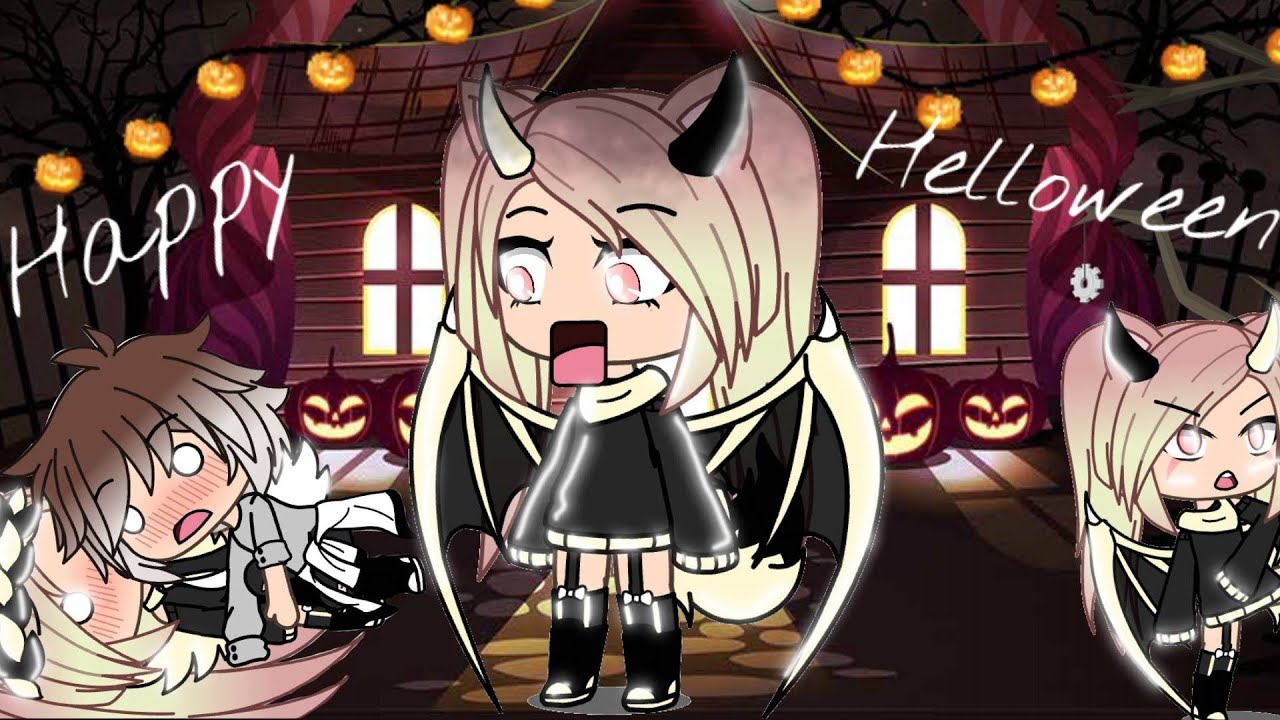 Halloween with Gacha Life 💚/ Отмечаем. - YouTube