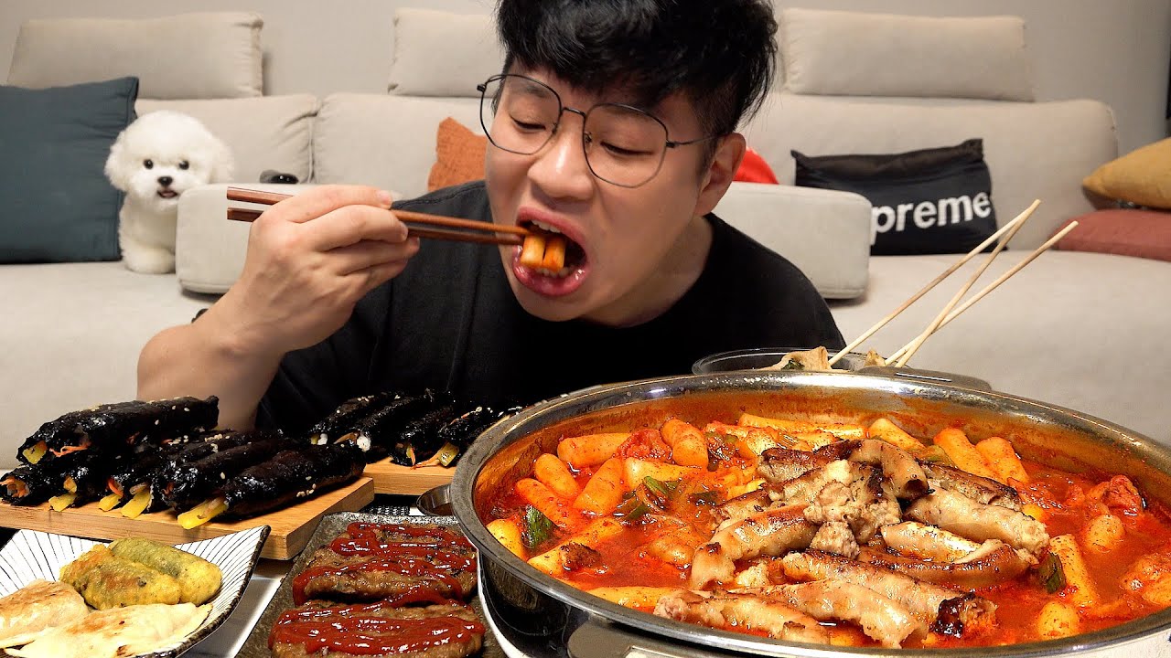 Asmr Mukbang 먹방창배 즉석떡볶이의 추억 닭떡볶이 곱창사리 듬뿍 대박 레전드 먹방 Spicy Tteokbokki