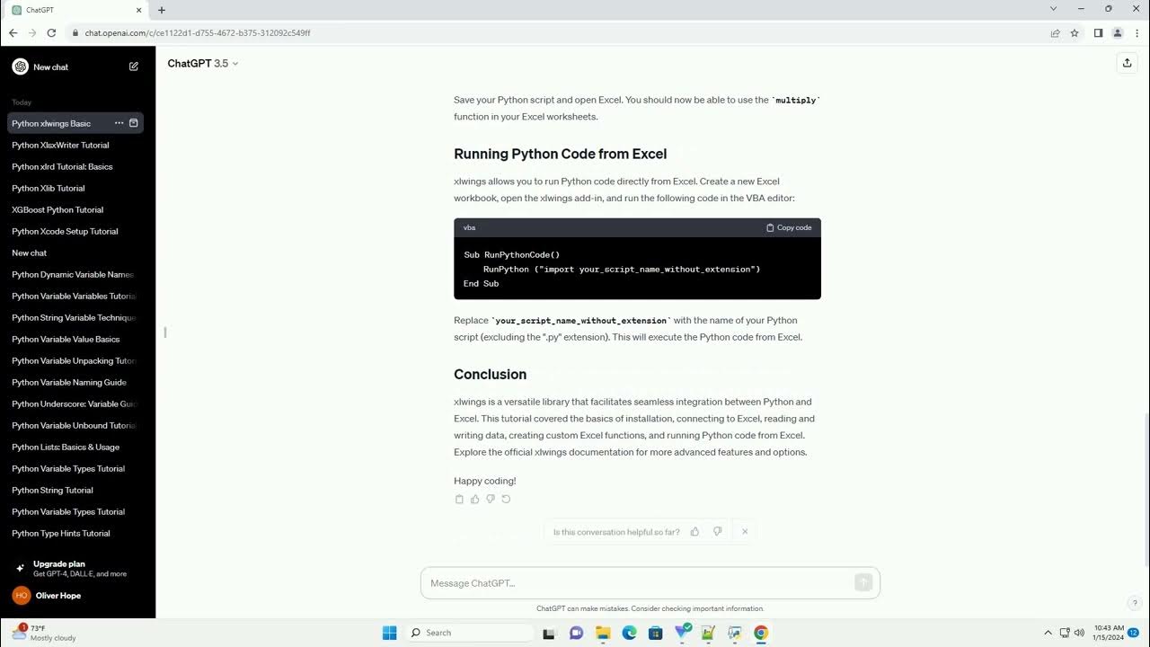 Python Xlwings Tutorial Youtube