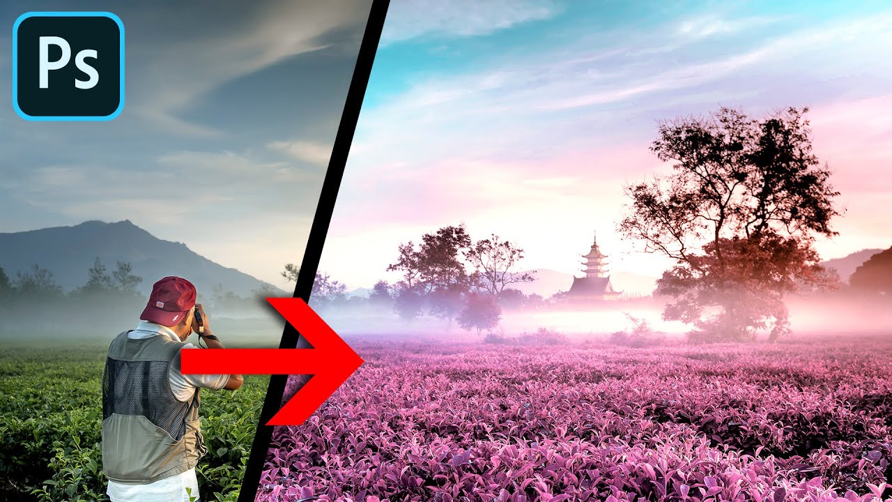 Cotton Candy Color Effect - Photoshop Tutorial - Color Grading - YouTube