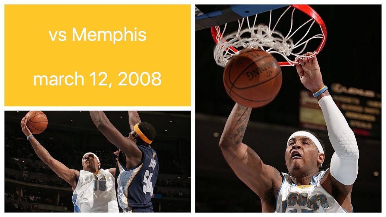 Carmelo Anthony 14 pts vs Memphis Grizzlies Highlights (march 12, 2008 ...