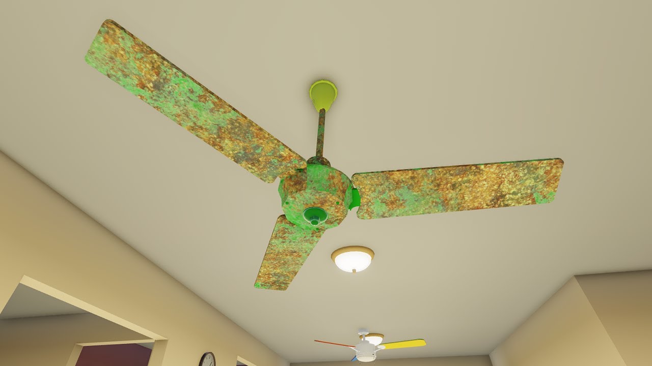 Rusty Ceiling Fan Blade Wobble Will Shock You - MUST WATCH - YouTube