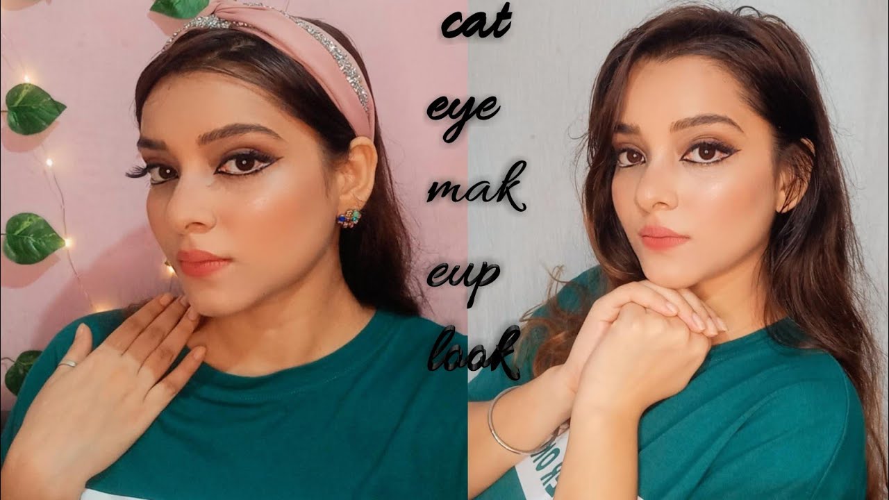 Easy Cat Eye Makeup Look for beginners - YouTube