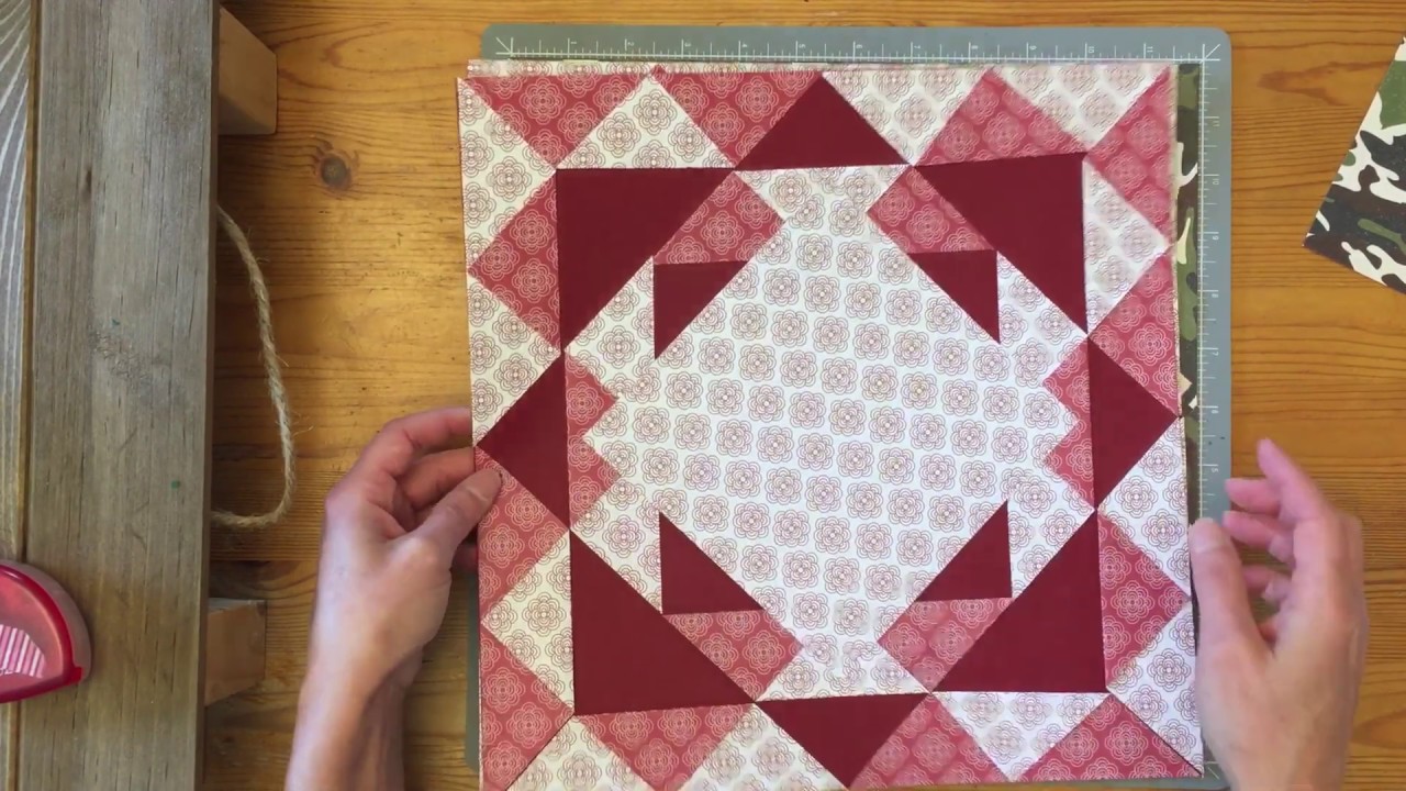 Folded Triangle Scrapbook Page - YouTube