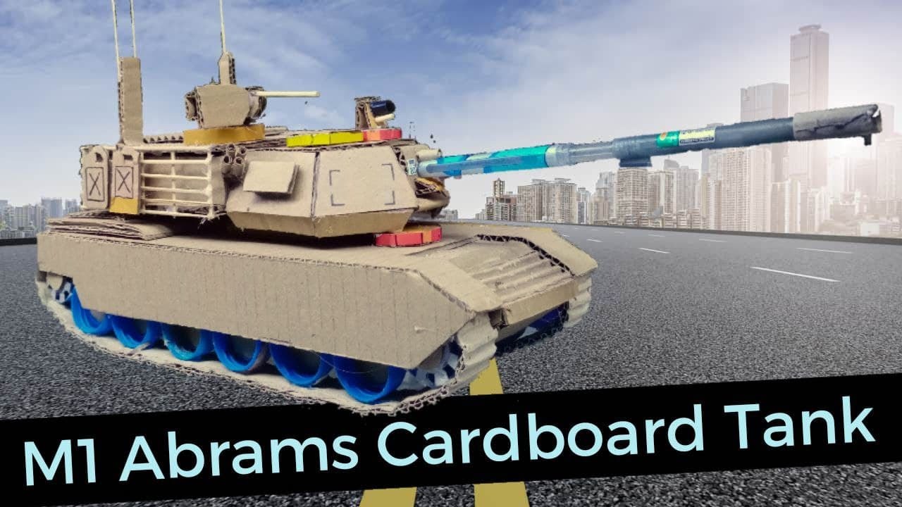 How To Make M1 Abrams Tank That Shoots From Cardboard l DIY - YouTube