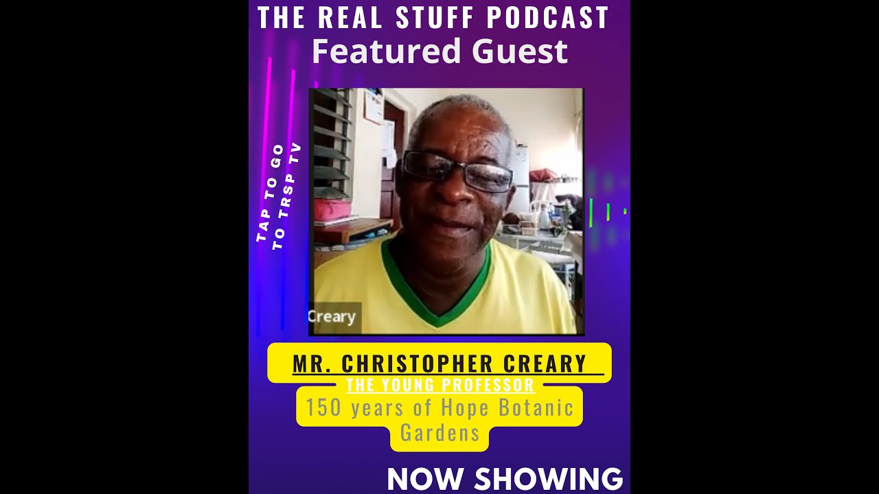 Mr. Christopher Creary - 150 Years Of Hope Botanic Gardens Final - YouTube