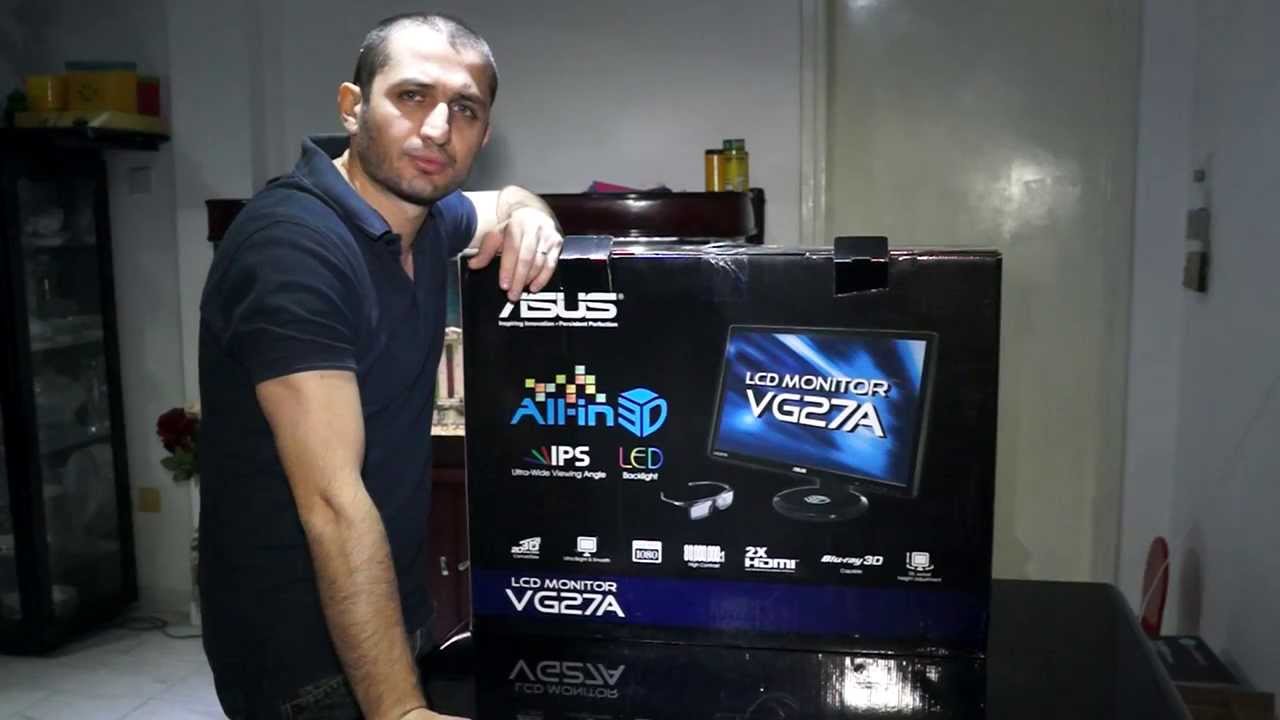 ASUS VG27A 27-inch 3D FullHD LED Monitor Unboxing and Overview - YouTube