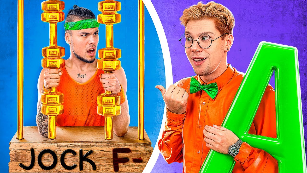 Jock vs Nerd in Prison! Students Build a Secret Room in JAIL! - YouTube