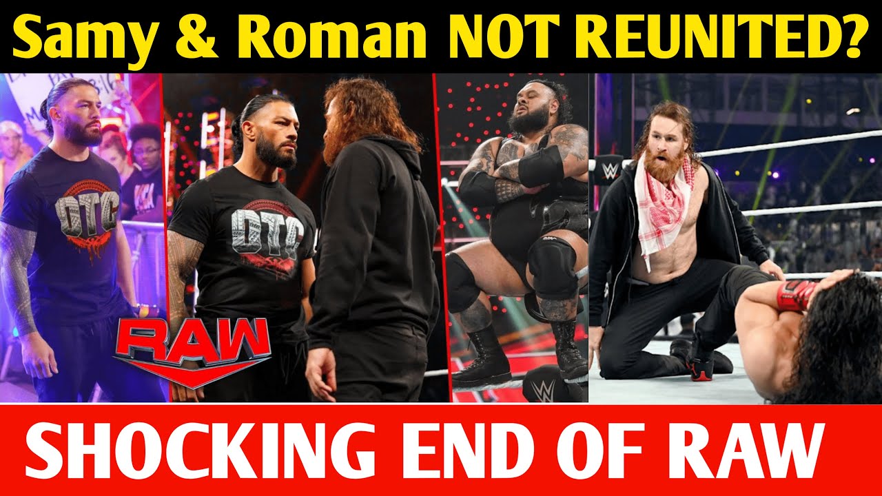 OMG!🤯 ROMAN-SAMY Not REUNITED? | SHOCKING END Of RAW😵| WWE Raw ...