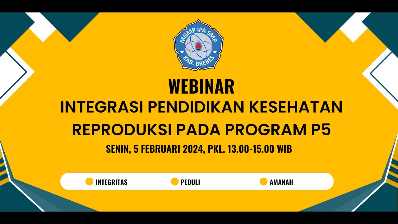 Webinar Integrasi Pendidikan Kesehatan Reproduksi pada Program P5 - YouTube