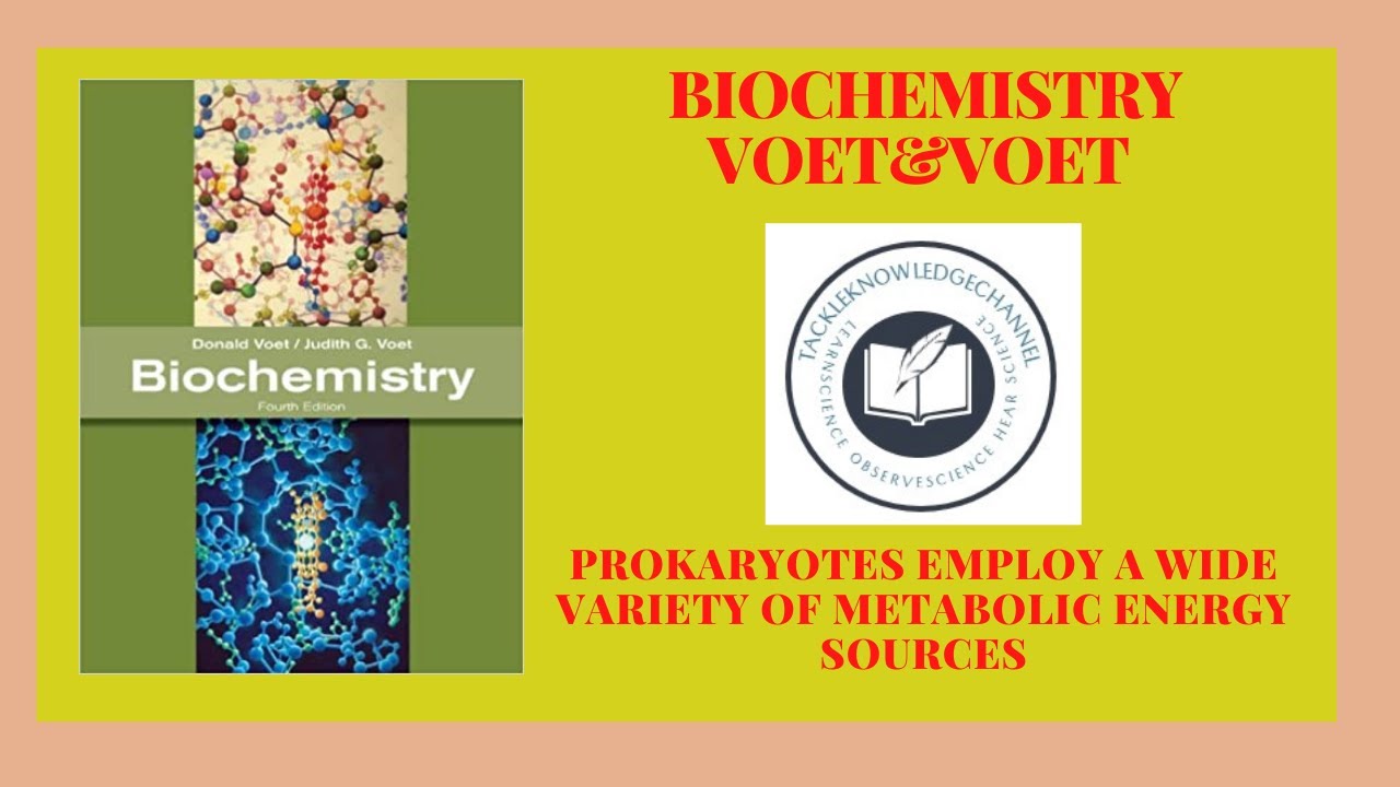 PROKARYOTES EMPLOY A WIDE VARIETY OF METABOLIC ENERGY SOURCES| VOET ...