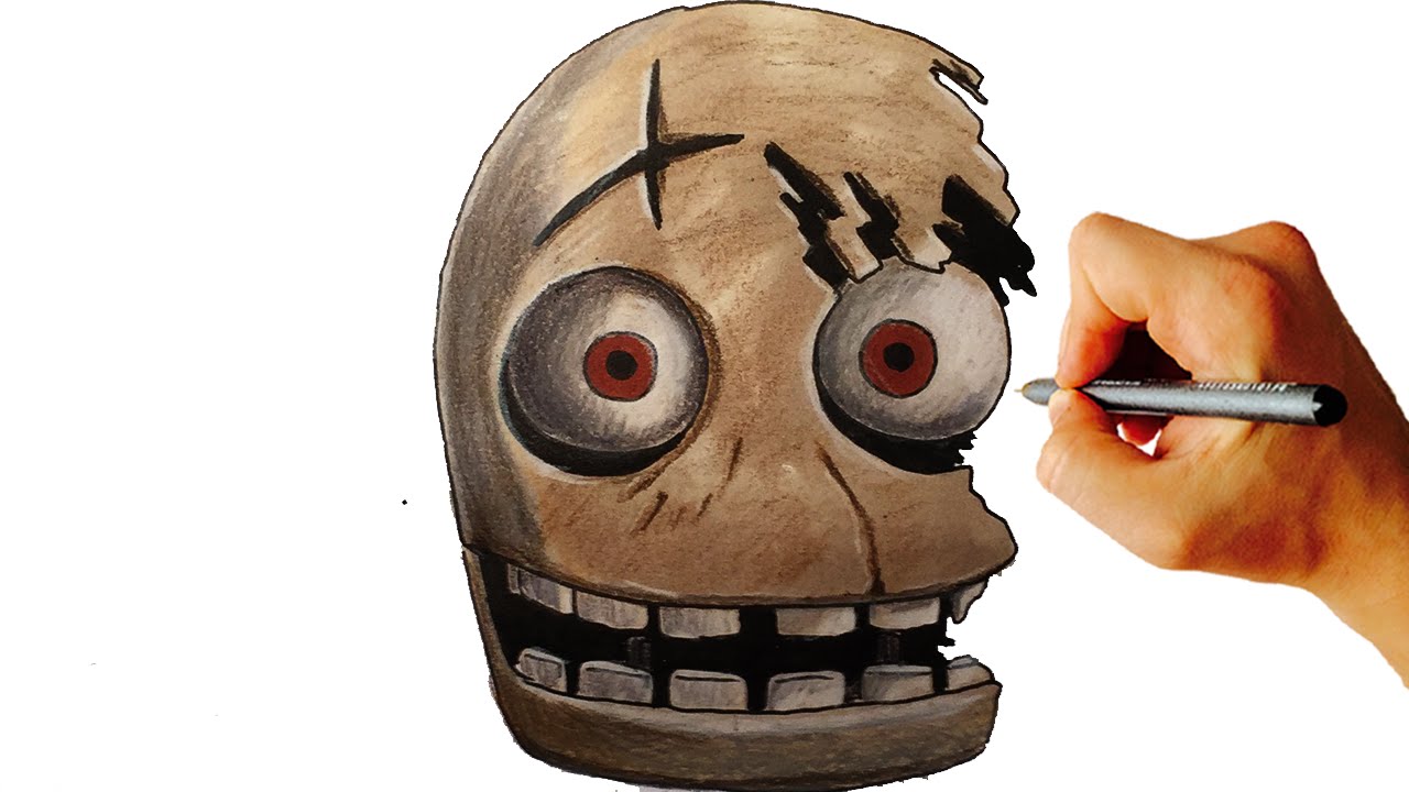 How to draw withered Blank jumpscare from FNaC 2 FNaF fan game drawing ...