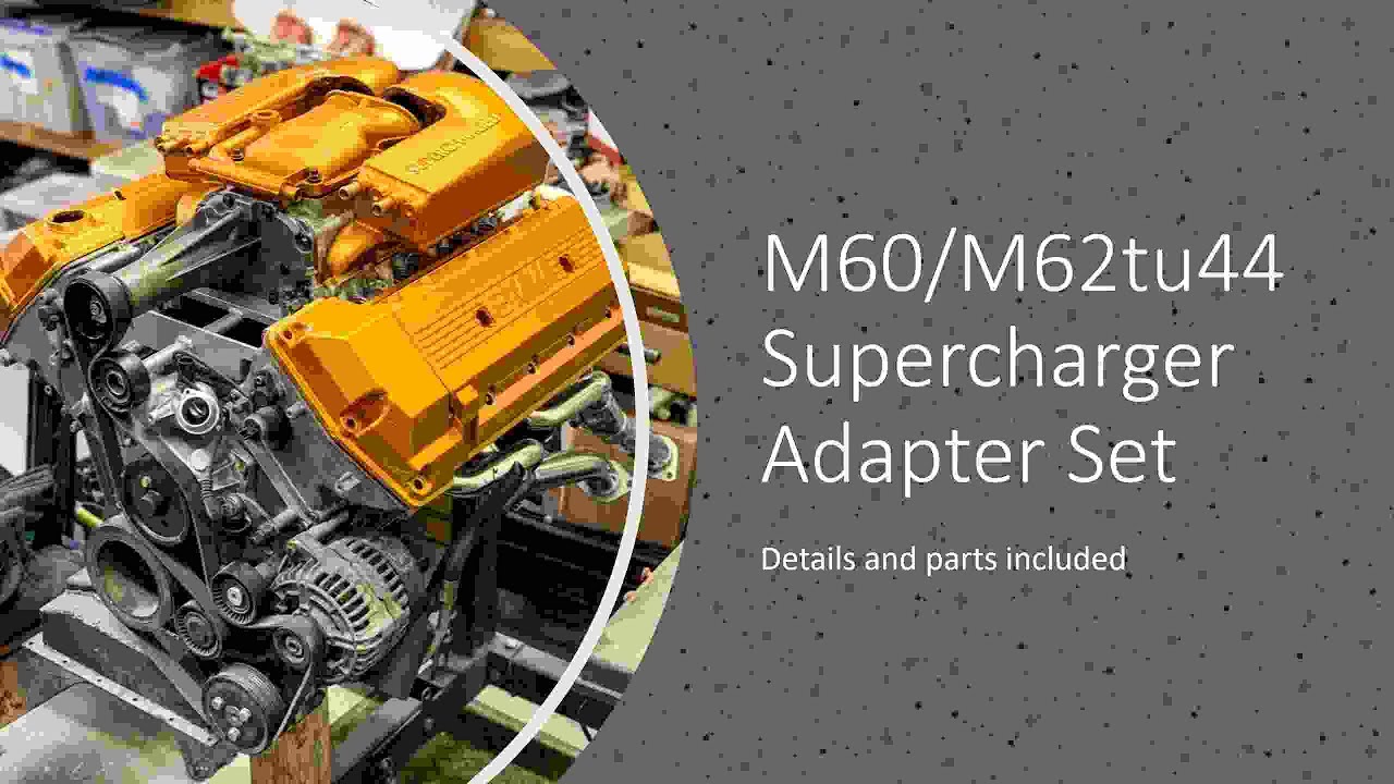 BMW M60 and M62tu to Jaguar Supercharger Adapter Kit - YouTube