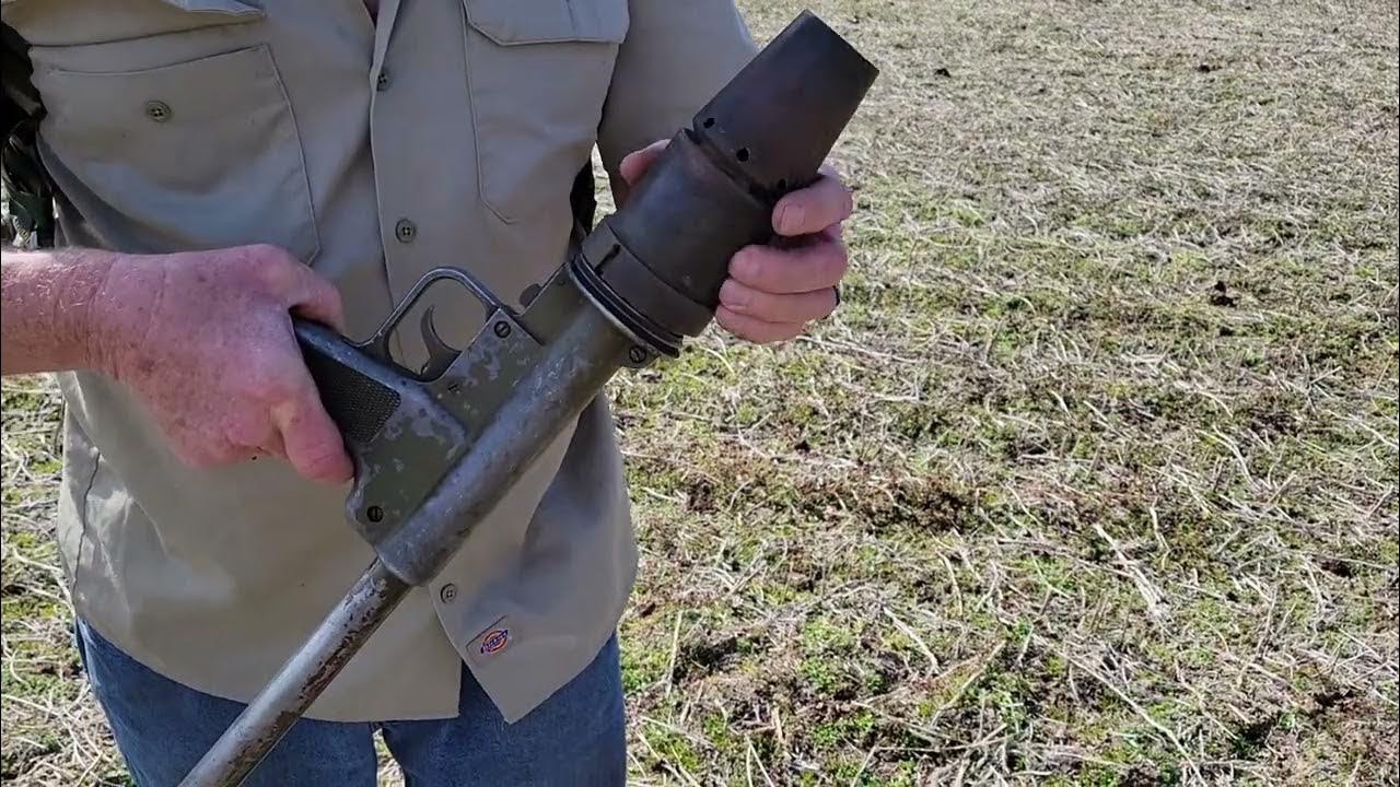 wwii m2-2 flamethrower with details on the ignition cartridge - YouTube