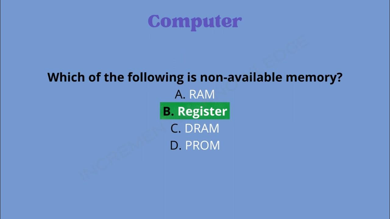 Computer MCQs Part 14 | 261-280 Multiple Choice Questions - YouTube