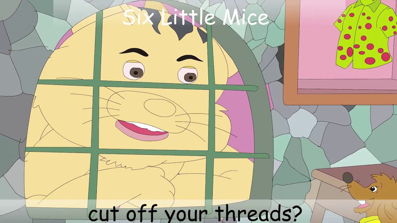 Six Little Mice - Nursery English Rhyme - YouTube