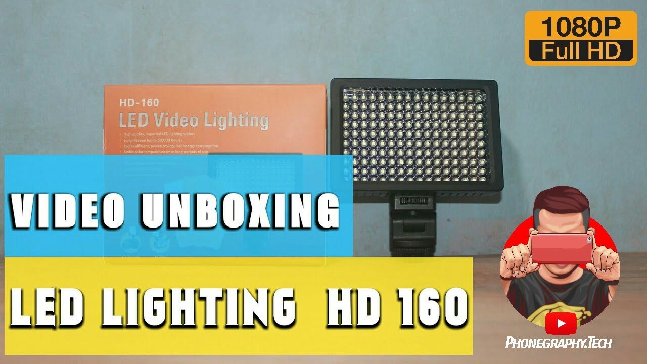 Unboxing Led Video Lighting Hd 160 | INDONESIA - YouTube