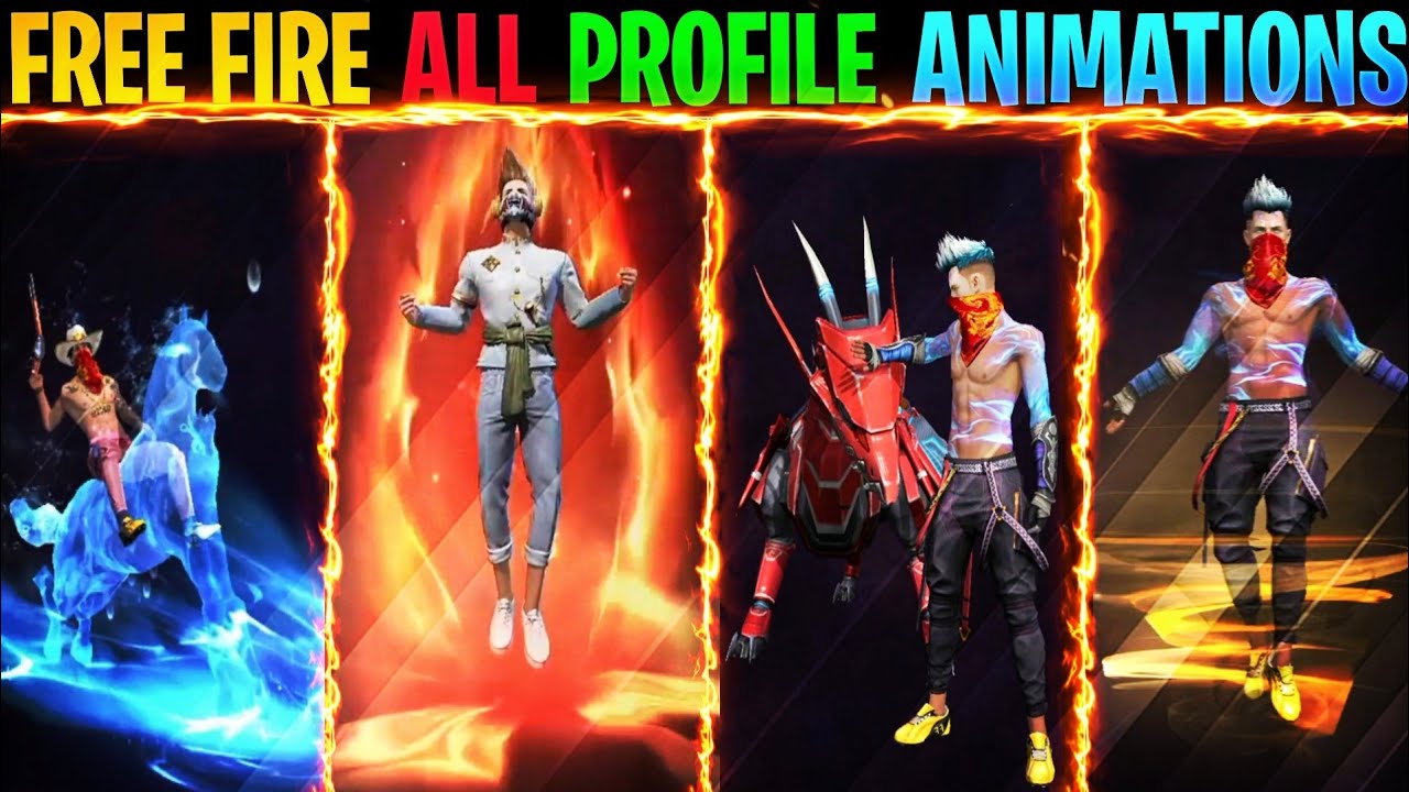 FREE FIRE ALL PROFILE ANIMATIONS | FREE FIRE BEST ANIMATION | DRAGON ...