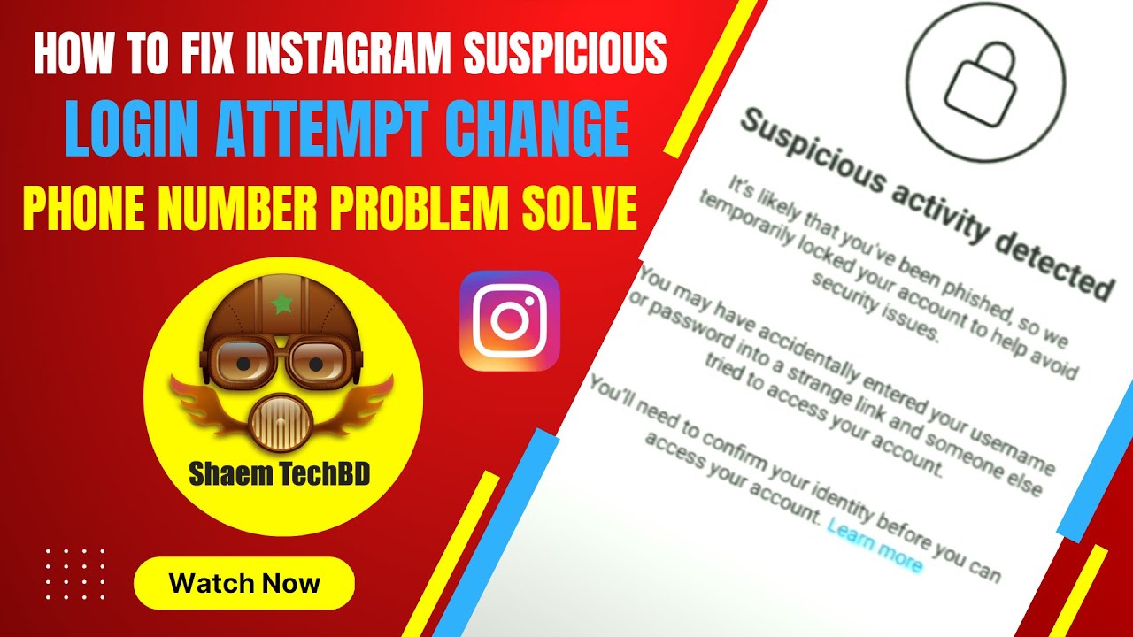 How to Fix Instagram Suspicious Login Attempt Change Phone Number ...