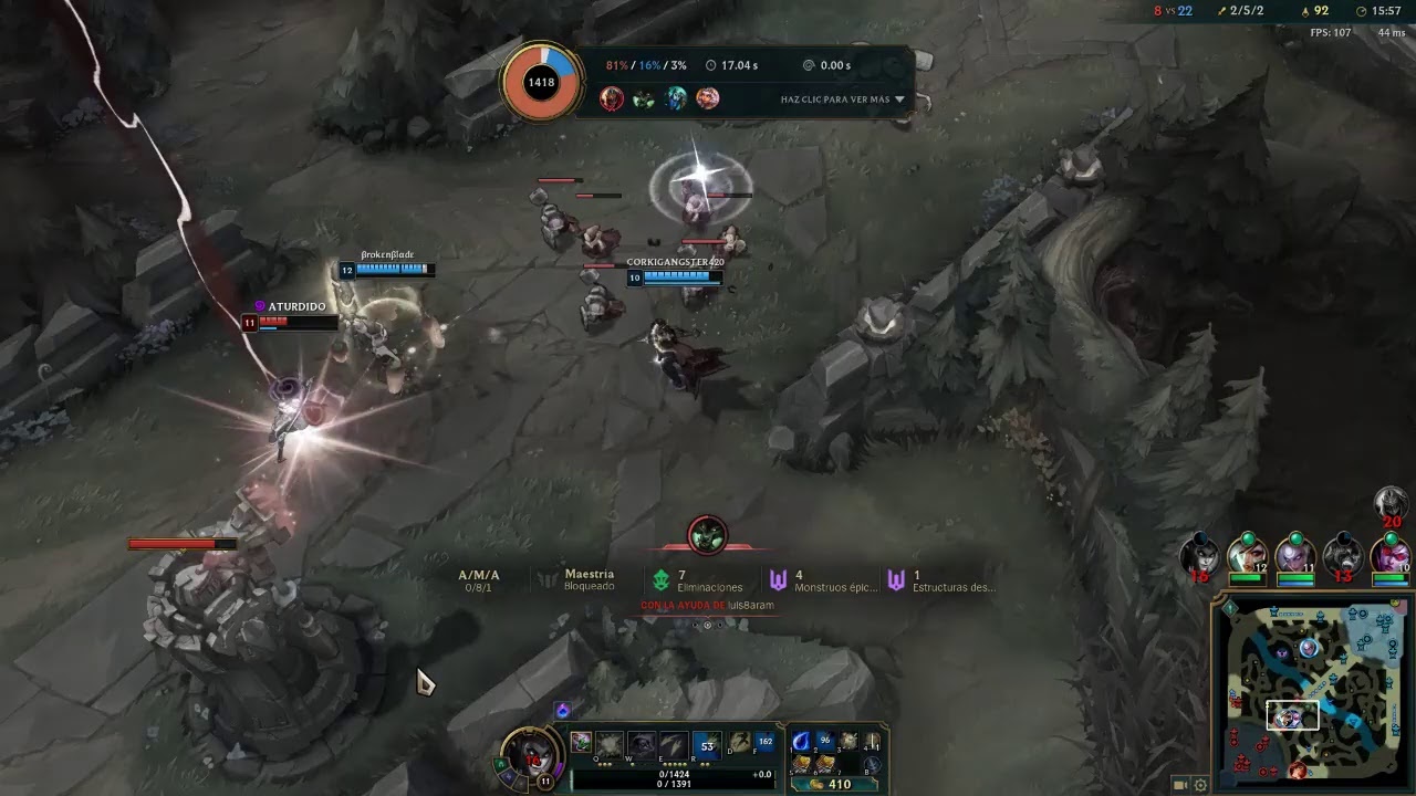 game 5vs5 LEAG OF LEGENDS GRAMASTER - YouTube