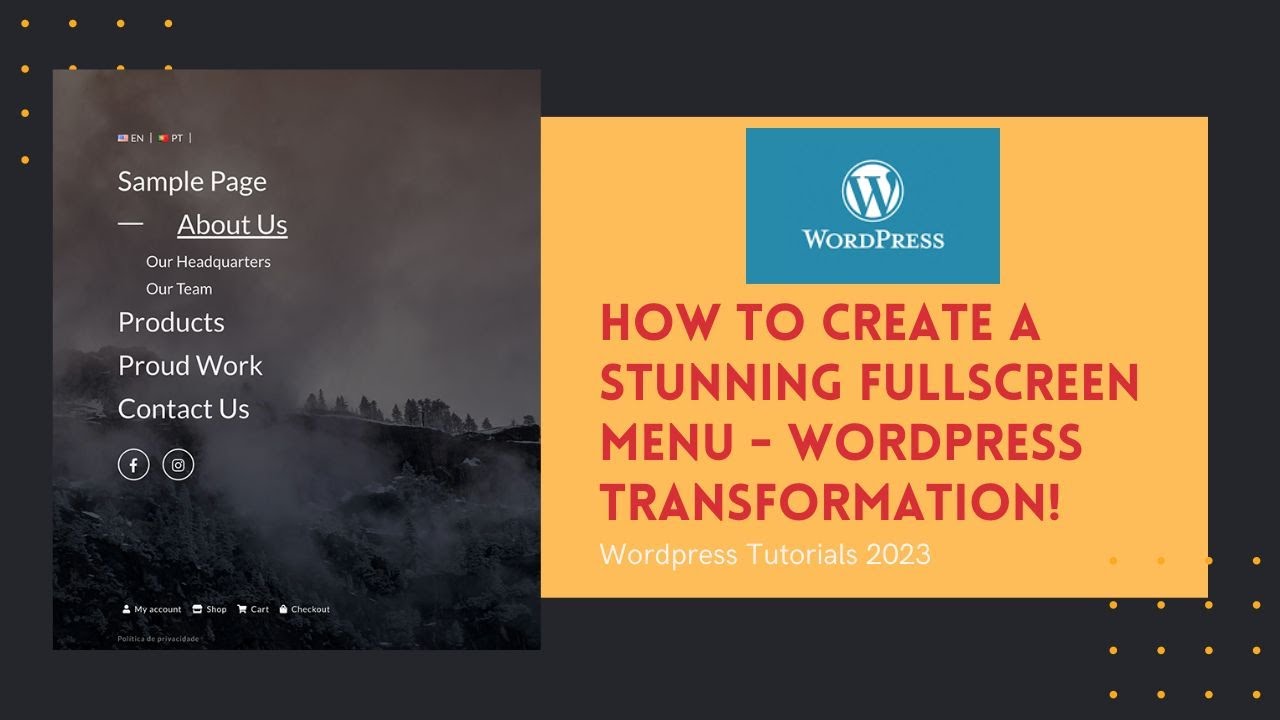 Fullscreen Menu wordpress | Elementor full screen menu - YouTube