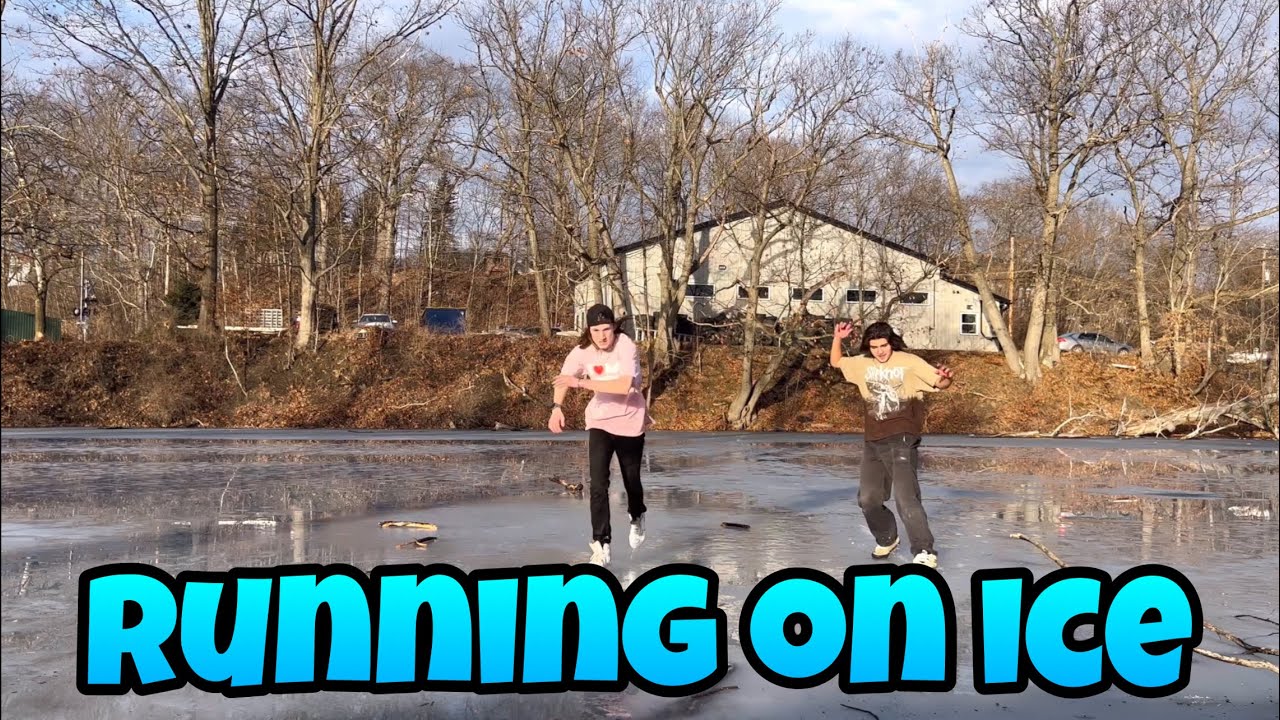 Running on ice!! - YouTube