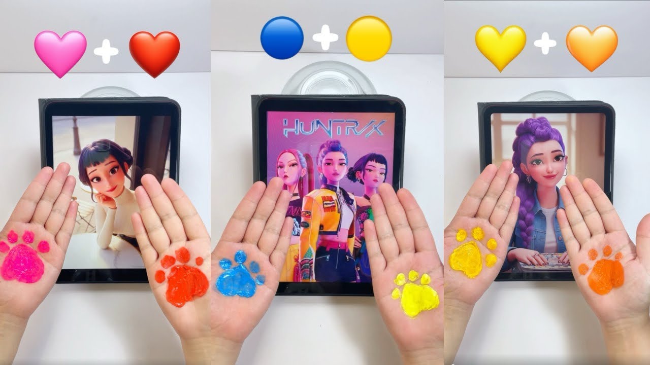 AKA! KIRO! AKA! SHIRO! AO! KIRO! | VIRAL TREND! Color Mixing ...