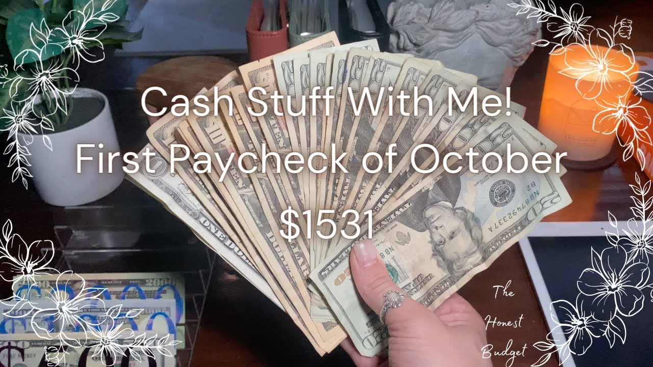 Cash Stuff With Me | #cashstuffing Final Paycheck of September| Cash ...