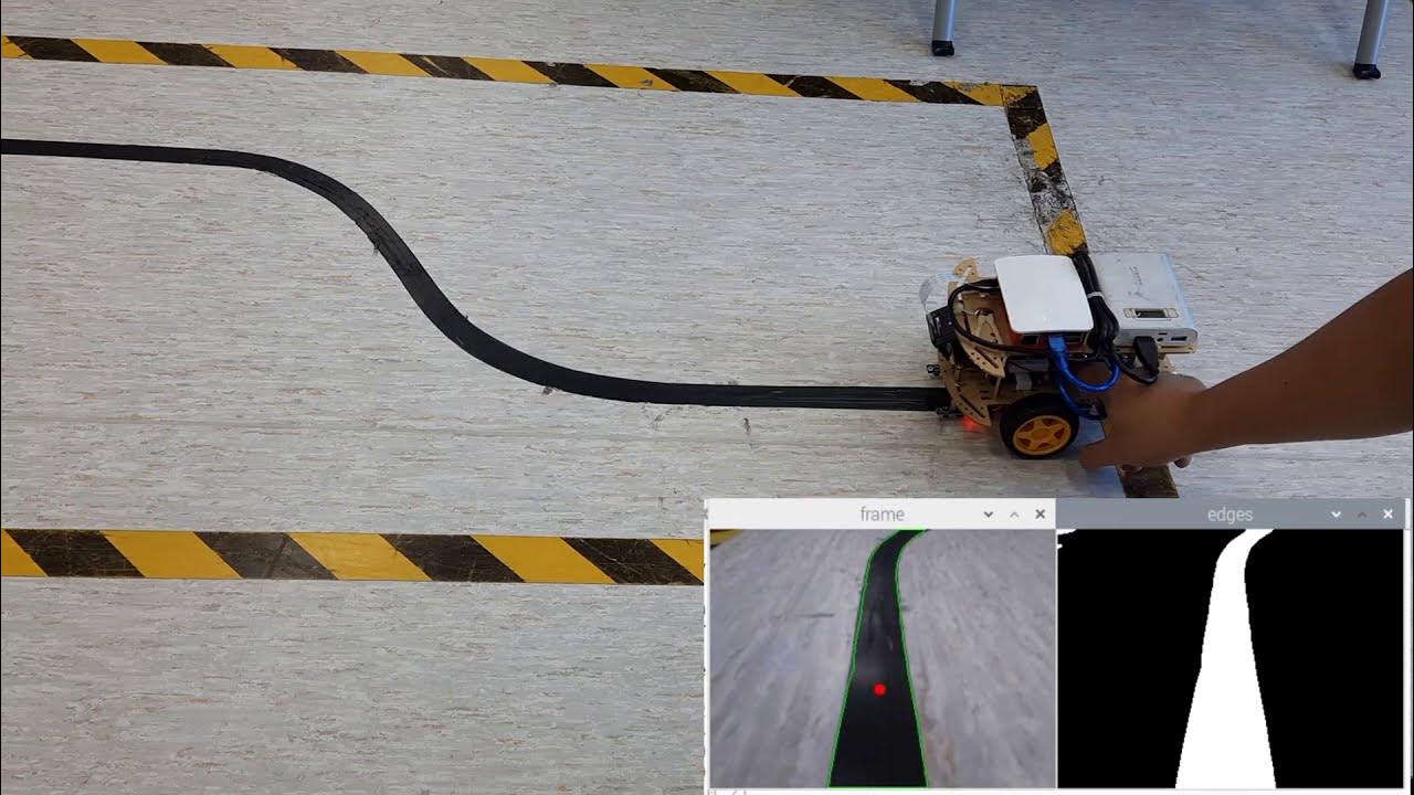 Raspberry Pi Line Following Car With OpenCV - YouTube