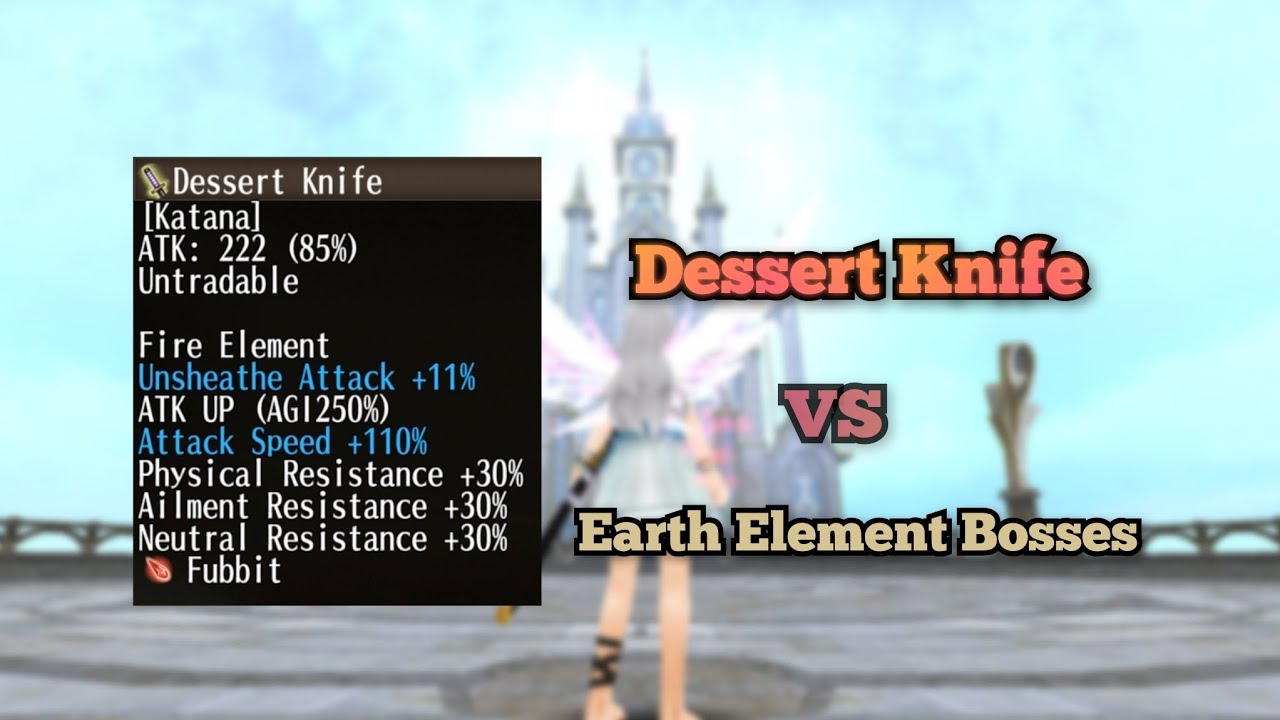 Dessert Knife VS Earth Element Bosses | Solo Katana | Toram Online ...
