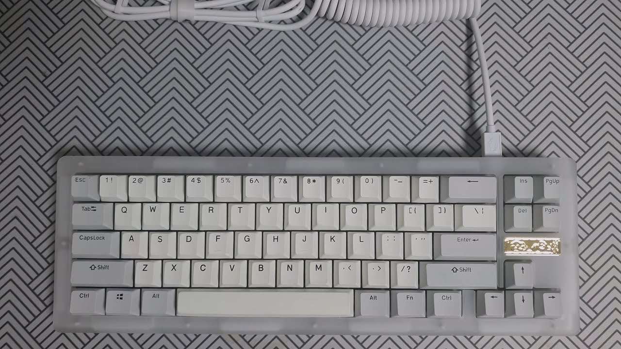 [ACR Pro 68] 빈티지 화이트 Akko Vintage White (리니어) 윤활 후 타건 - YouTube