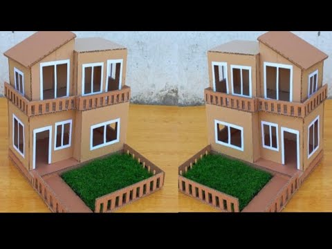 DIY Cardboard Miniature|Making a House With Cardboard House|simple ...