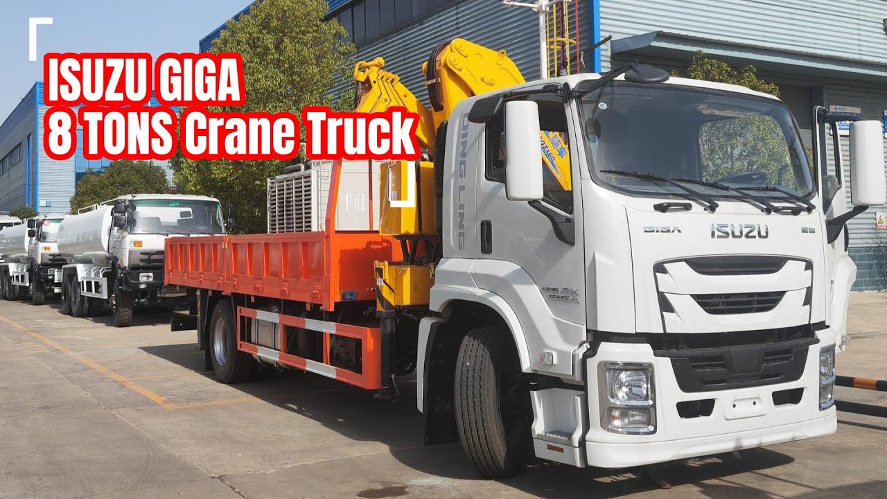 ISUZU RUSSIA/GIGA Установленный на грузовике 8-тонный кран XCMG GSQZ160 ...