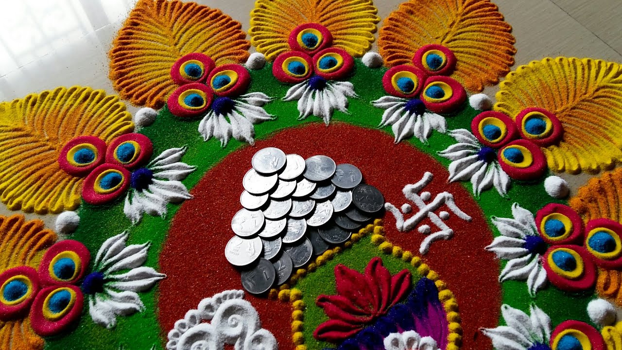 Dhanteras diwali special easy and attractive rangoli design 2022 ...