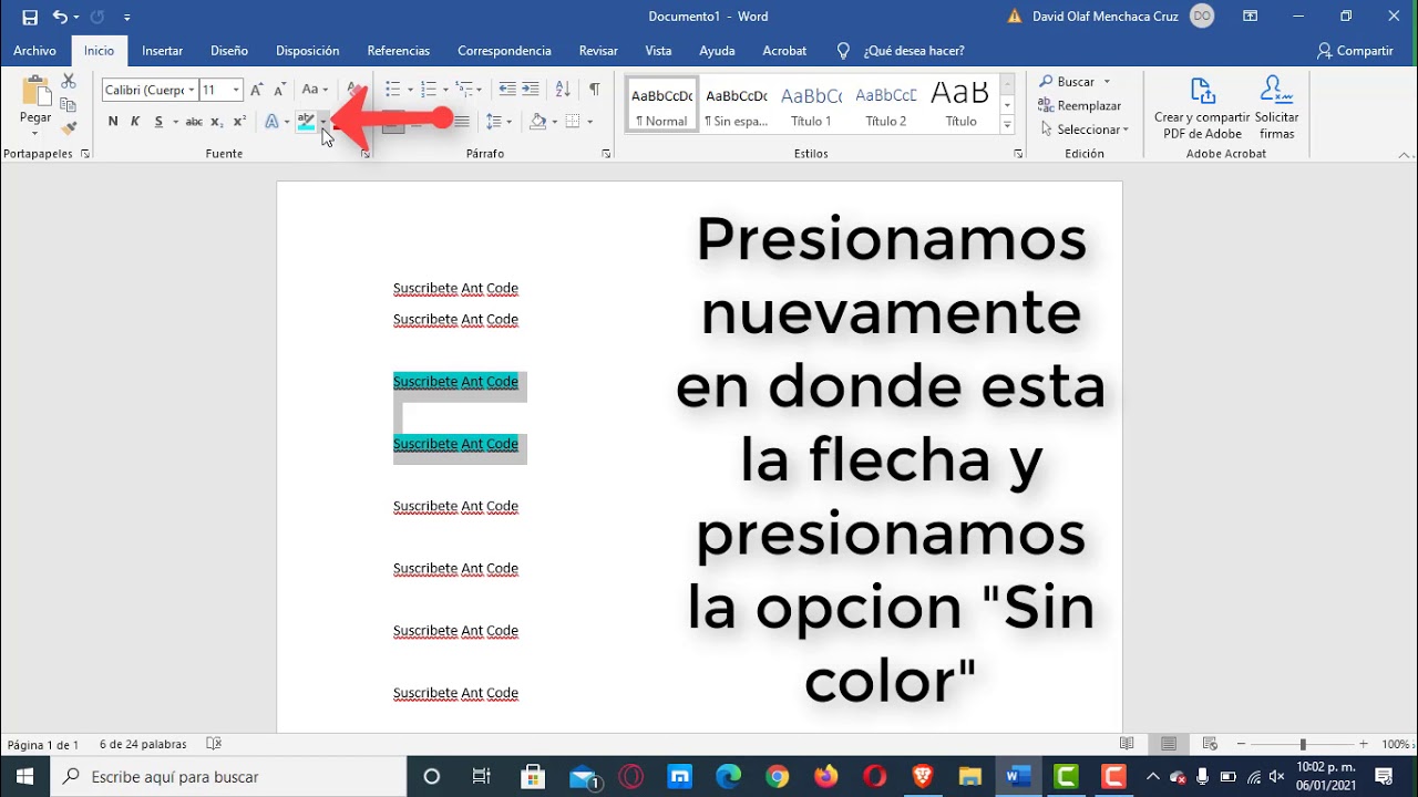 Resaltar Texto en Word y buscar texto Resaltado en Word - YouTube