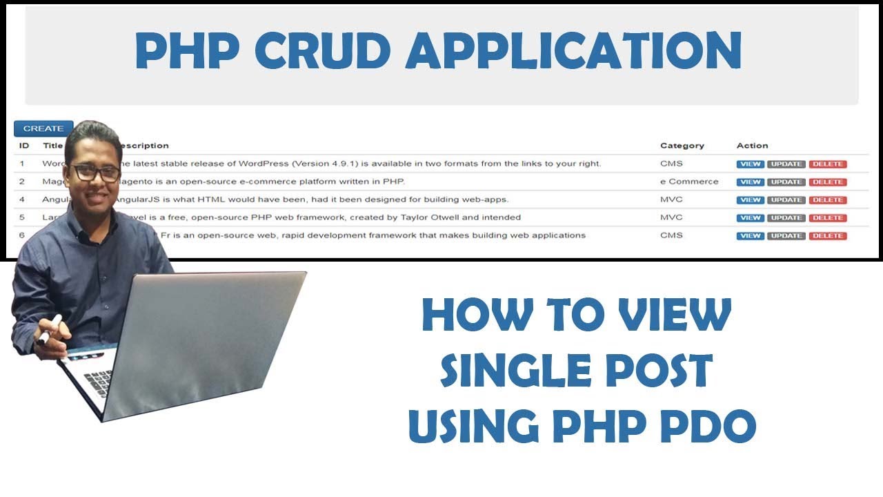 How to view a single post using PHP PDO Part-8 - YouTube