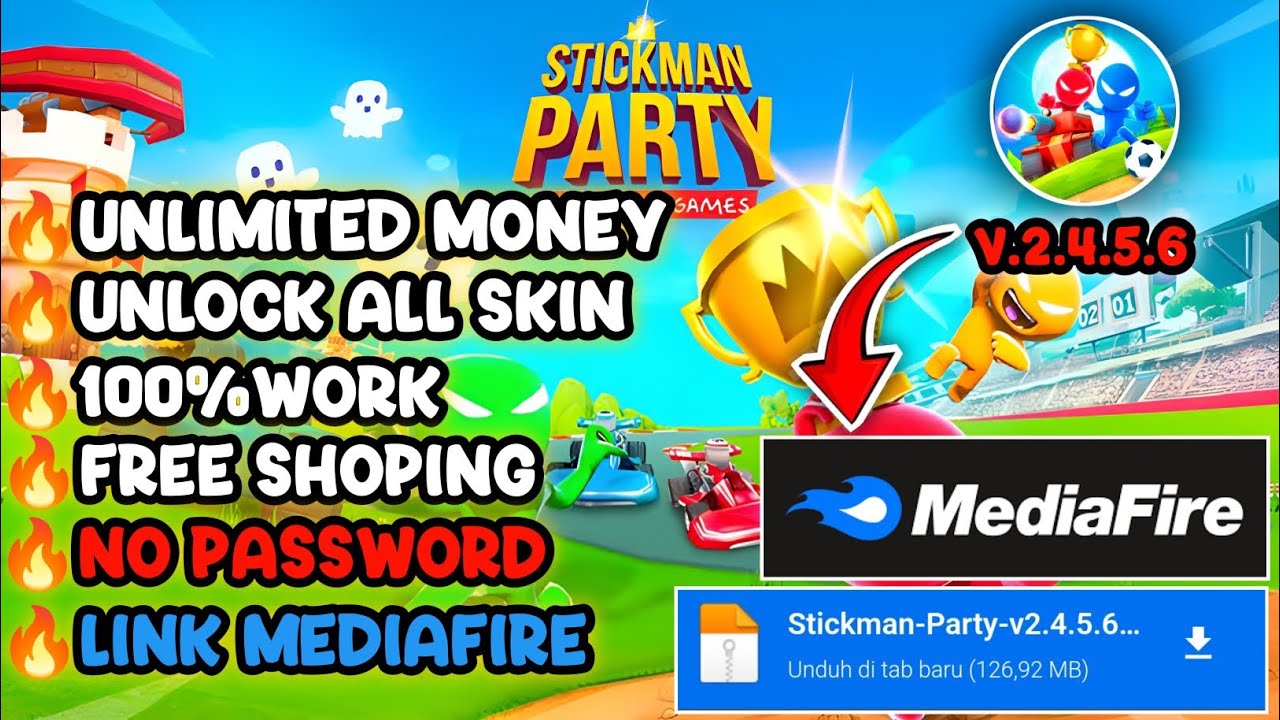 Stickman Party Mod Apk V 2.4.5.6 - Unlimited Money & No Password - YouTube