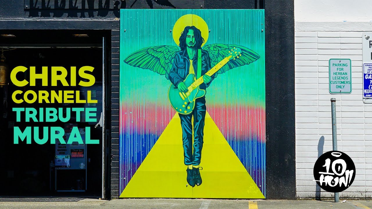 Chris Cornell Tribute Mural - Ten Hundred - YouTube
