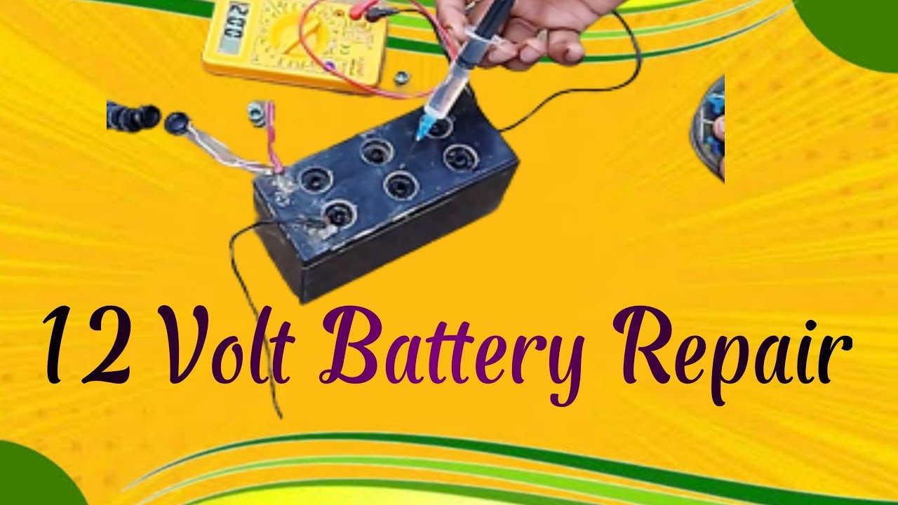 12 volt battery Repair@mribgman5390 || 12 volt battery water change ...