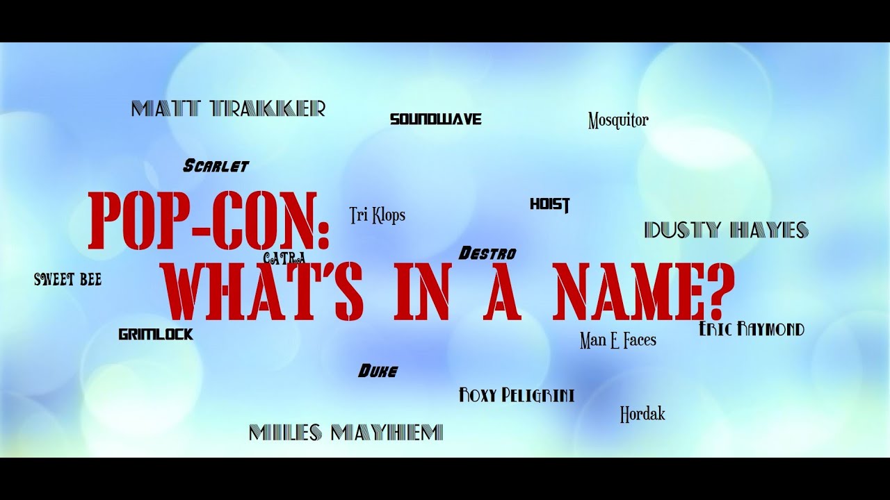 Cartoon Character Names and Naming Conventions | LEARN How and Why its ...