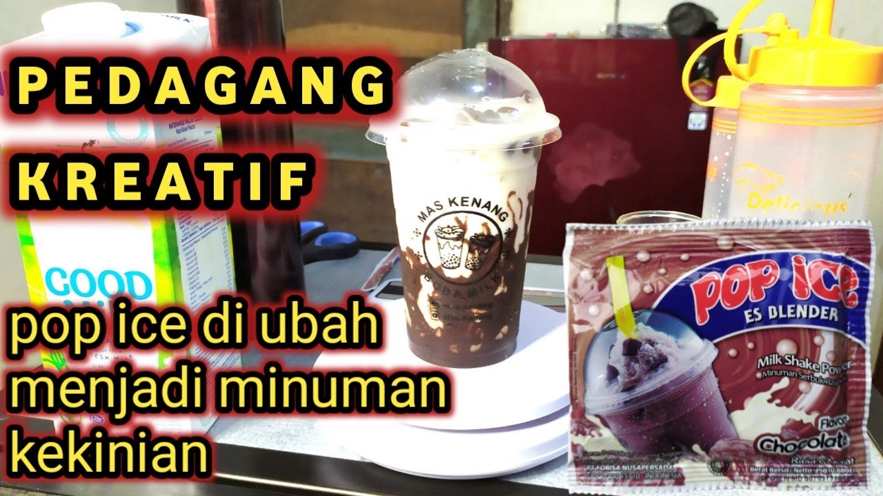 Cara membuat es boba || POP ICE BOBA - YouTube