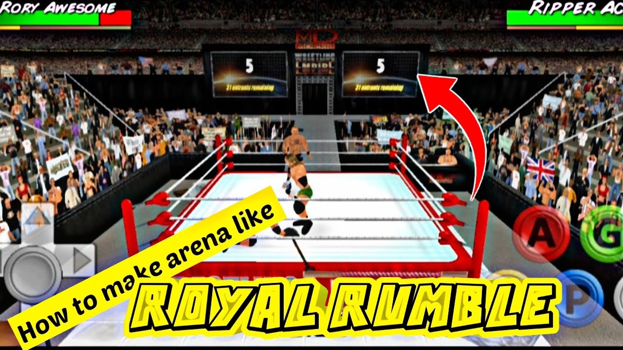 how to make royal rumble Arena in Wrestling Empire - YouTube